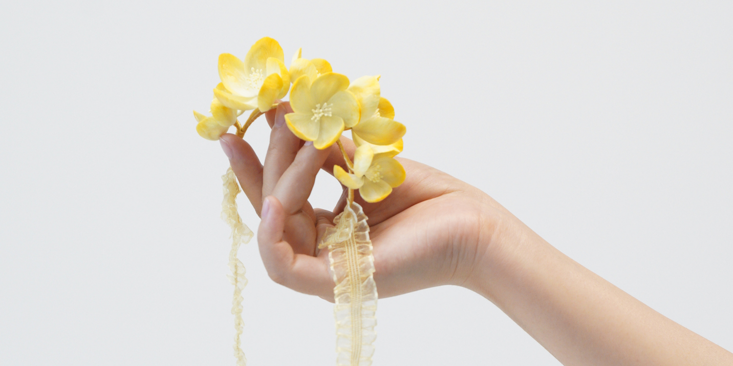 Ronghua Tutorial: How to Make Yellow Plum Hairband with Premade Petals